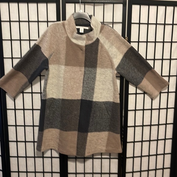 Max Studio | Jackets & Coats | Max Studio Neutral Color Plaid Coat ...